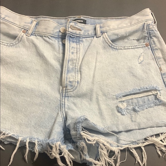 Express | Shorts | Express Denim Jean Shorts Size 2 High Rise Multi ...